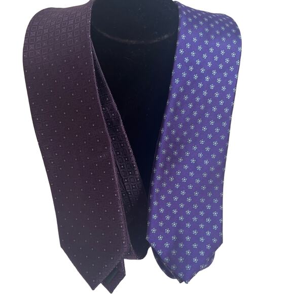 The Tie Bar | Accessories | The Tie Bar Lot Of 2 Purple Floral And ...